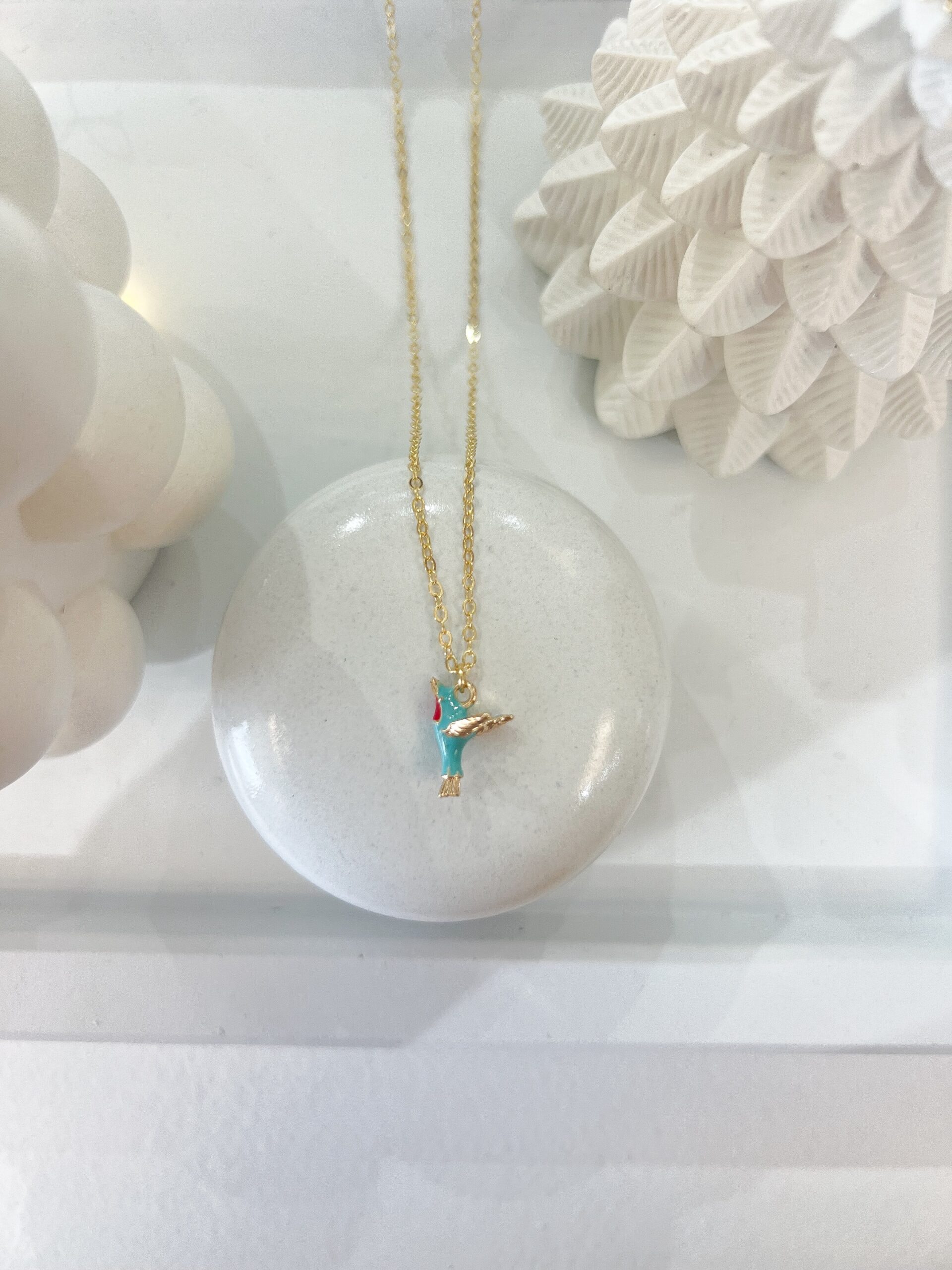 Necklace Colibrí - Mostaza y Miel