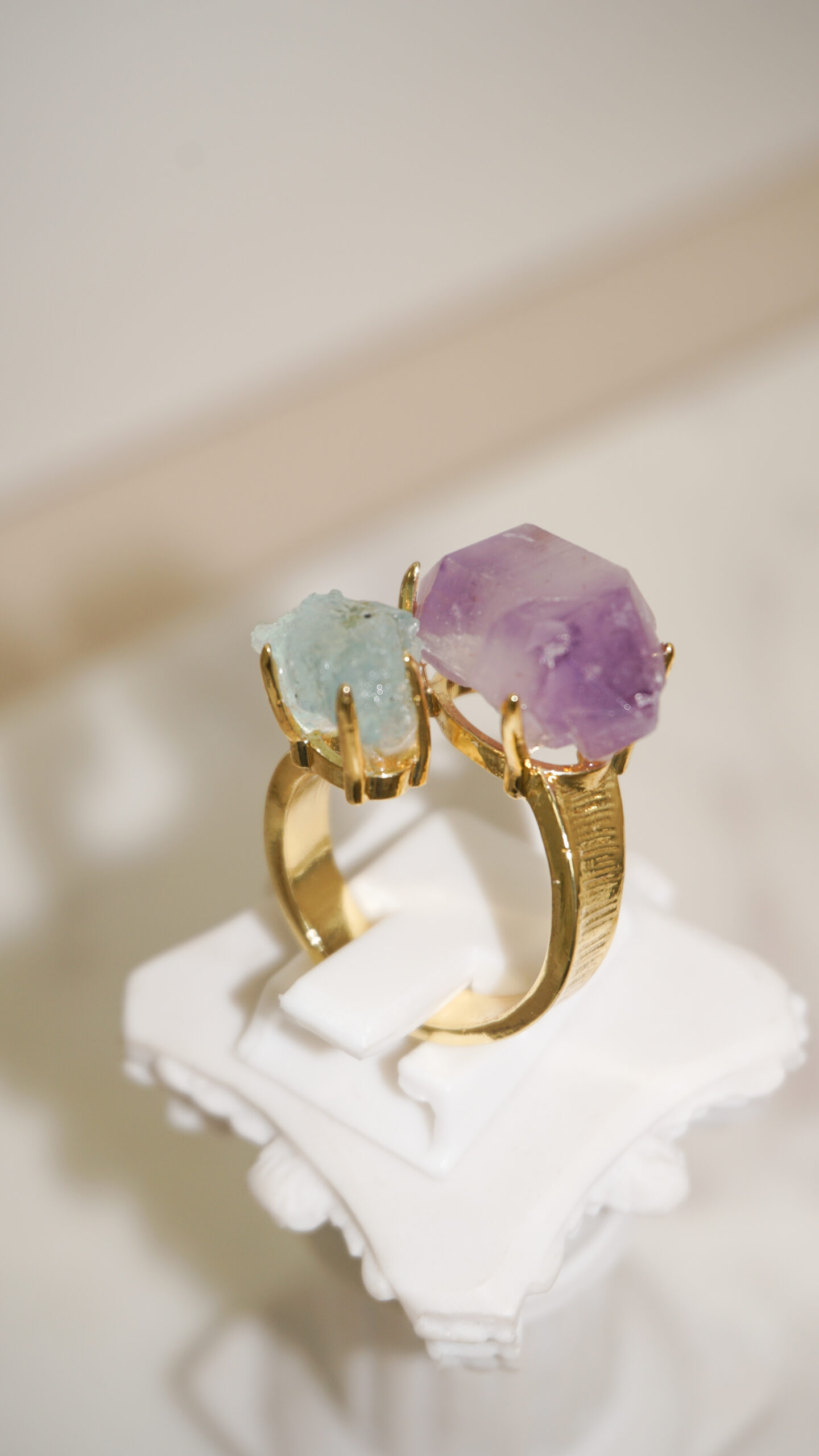 Anillo Natural Stone - Mostaza y Miel